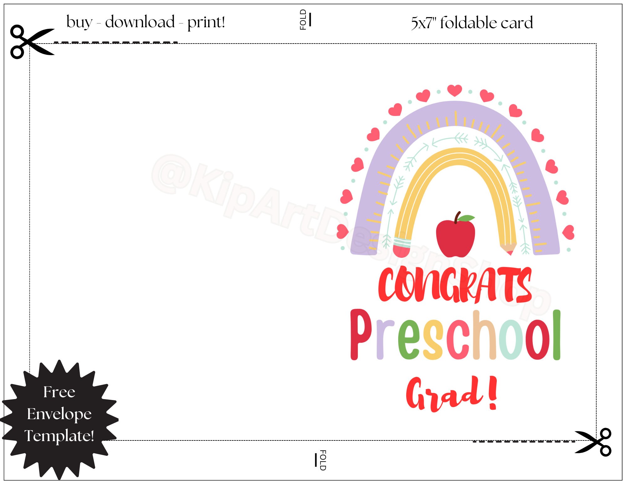 Printable Preschool Graduation Card Printable Graduation Card Cute ...