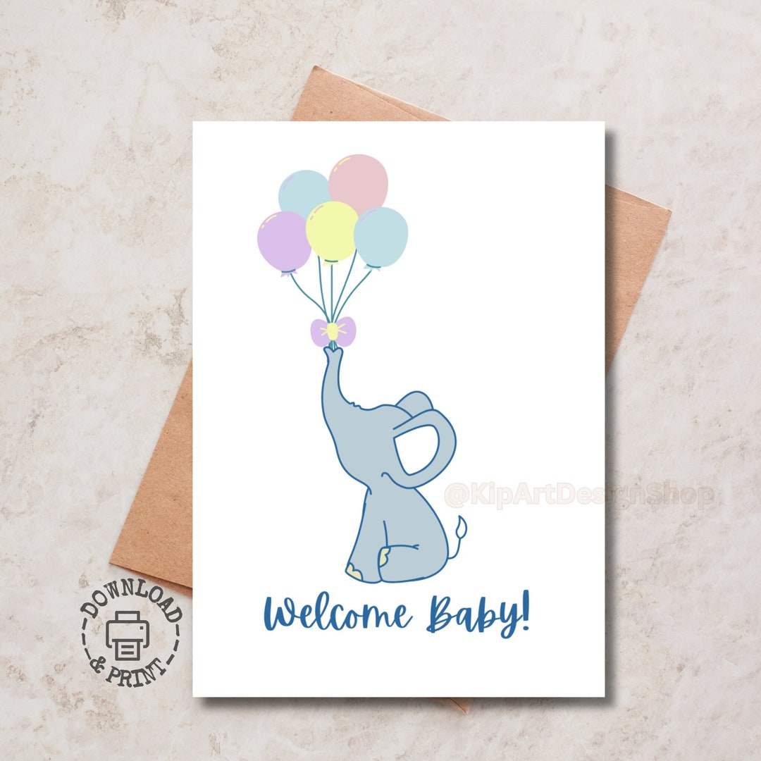 Printable Baby Shower Card Printable Pregnancy Card Neutral Baby Shower ...