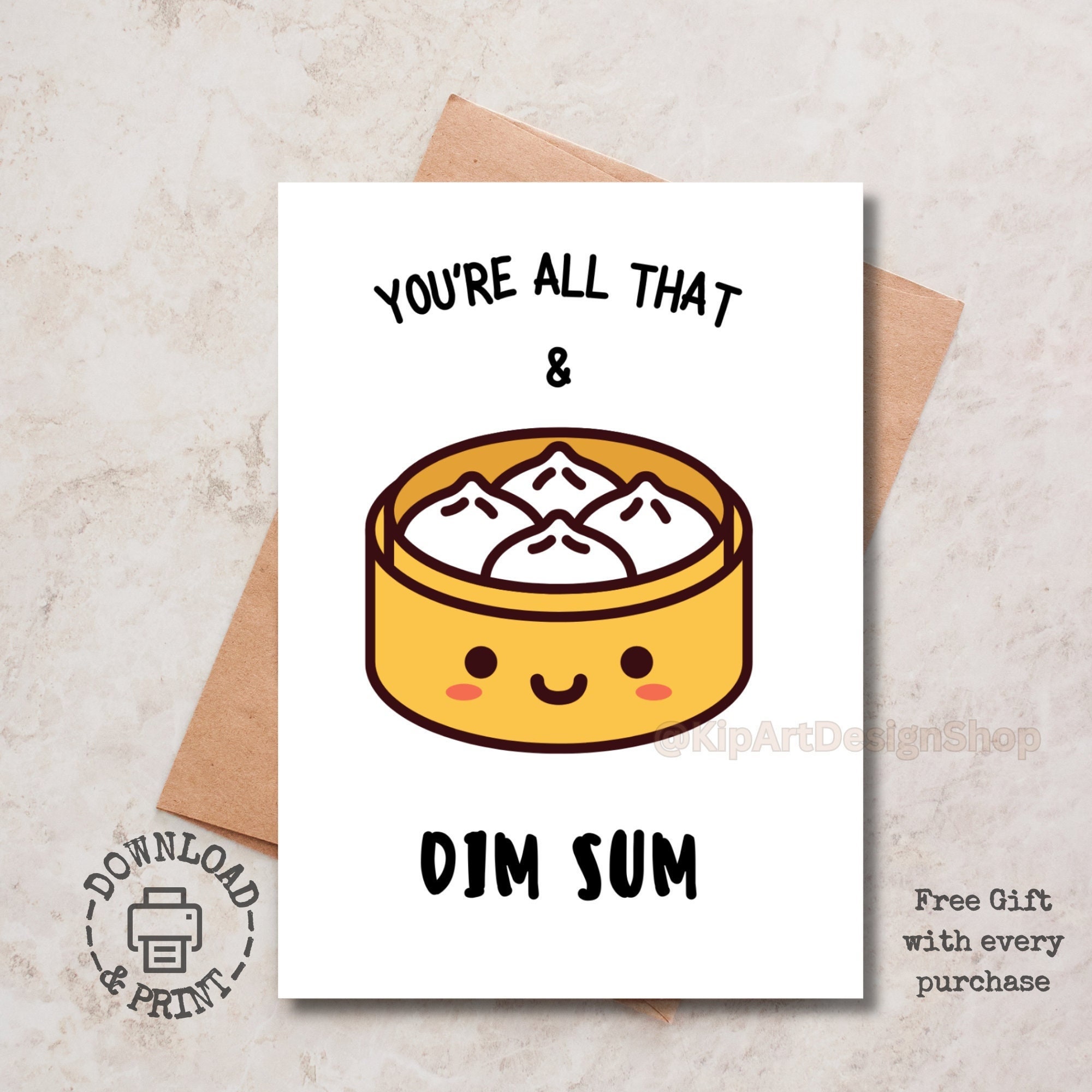 Printable Food Pun Card Printable Gift for Friend Funny Card for Friend ...