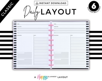 PRINTABLE HP Classic | Printable Happy Planner Inserts | Daily Planner ...