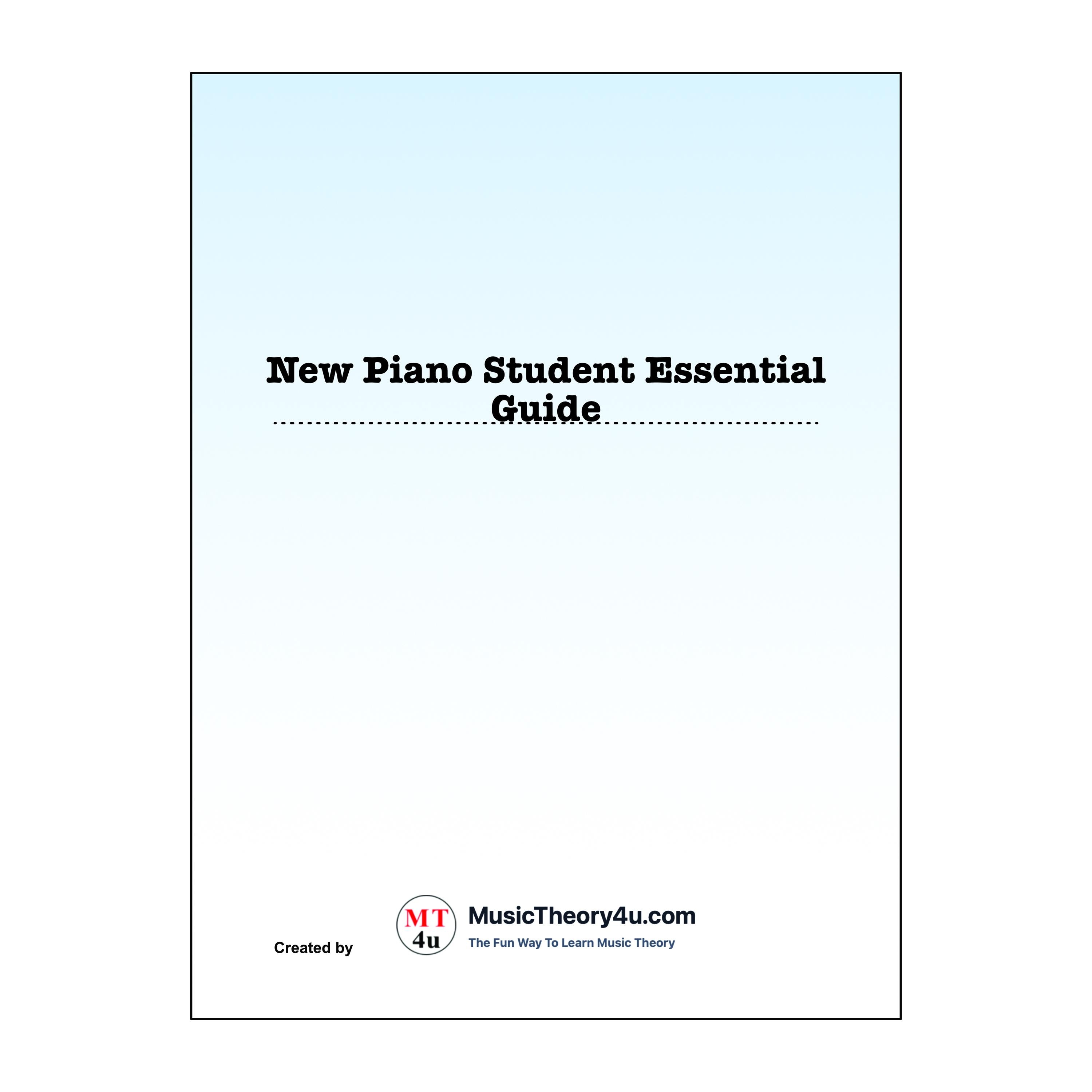 New Piano Student Essential Guide. PDF File. - Etsy