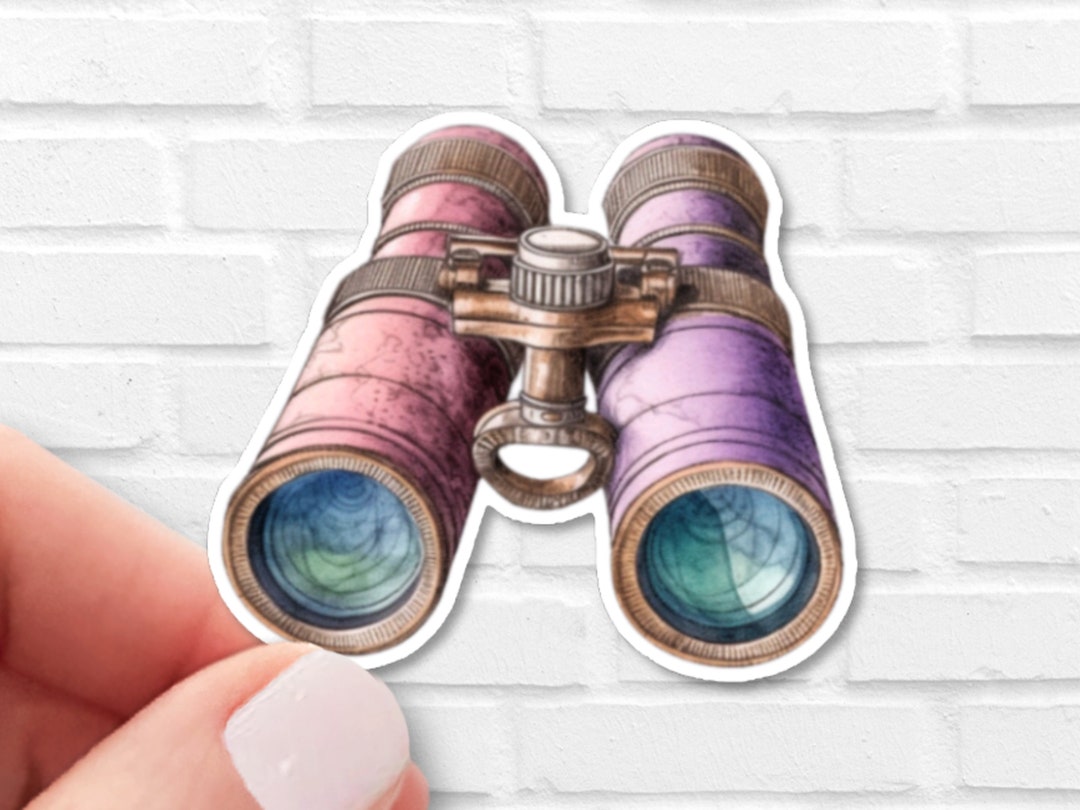 Retro Binoculars Sticker | Waterproof Vinyl | Cottagecore | Kindle ...