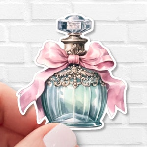 Retro Perfume Bottle Sticker | Waterproof Vinyl | Cottagecore | Kindle ...