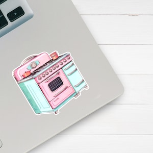 Retro Oven Range Kitchen Sticker | Waterproof Vinyl | Cottagecore ...