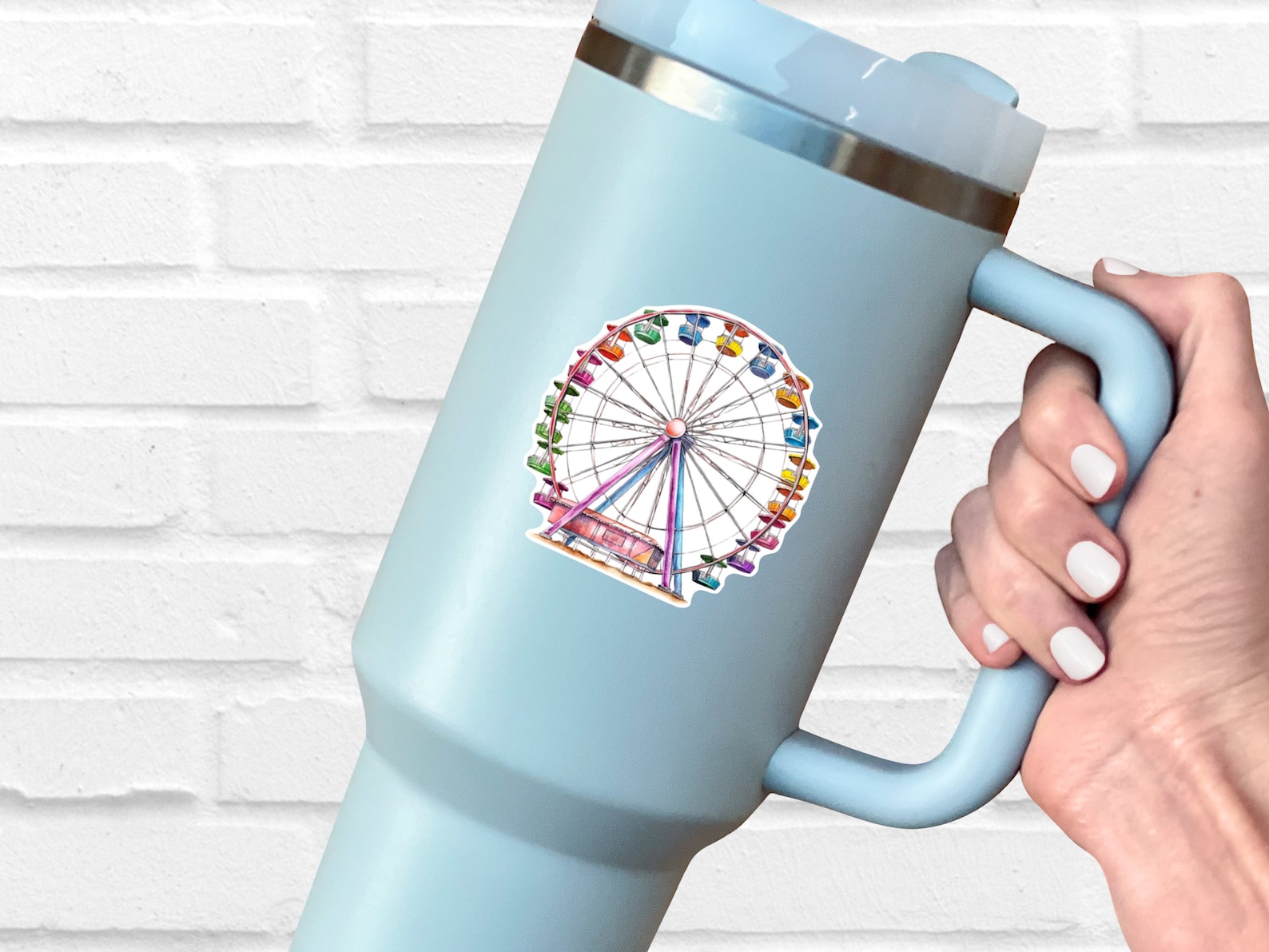 Vintage Ferris Wheel Sticker | Waterproof Vinyl | Cottagecore | Kindle ...