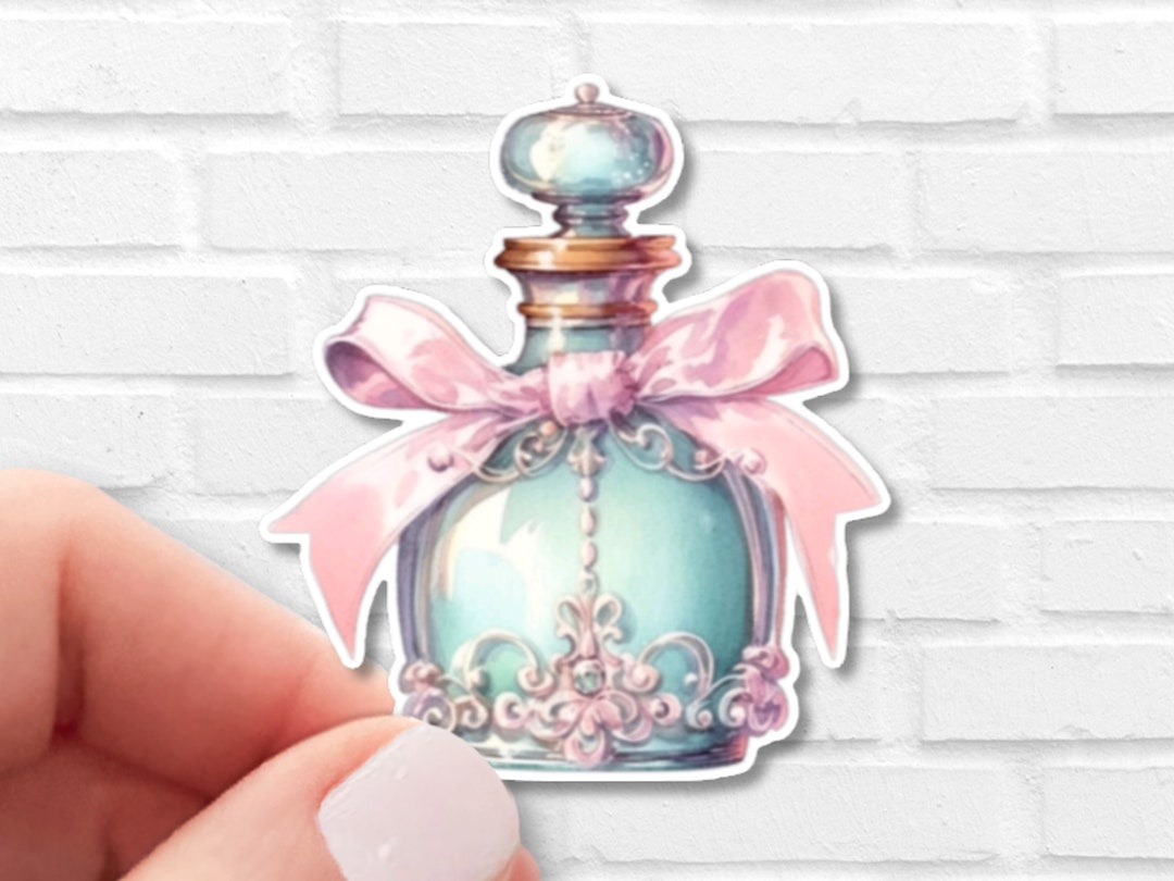 Vintage Perfume Bottle Sticker | Waterproof Vinyl | Cottagecore ...