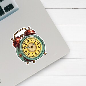 Retro Alarm Clock Sticker | Waterproof Vinyl | Cottagecore | Kindle ...