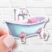 Retro Bath Tub Sticker Waterproof Vinyl Cottagecore Kindle Sticker Gift ...