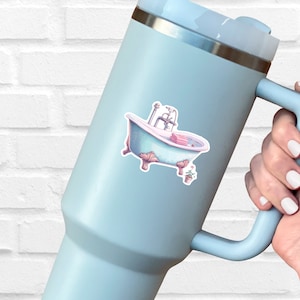 Retro Bath Tub Sticker | Waterproof Vinyl | Cottagecore | Kindle ...