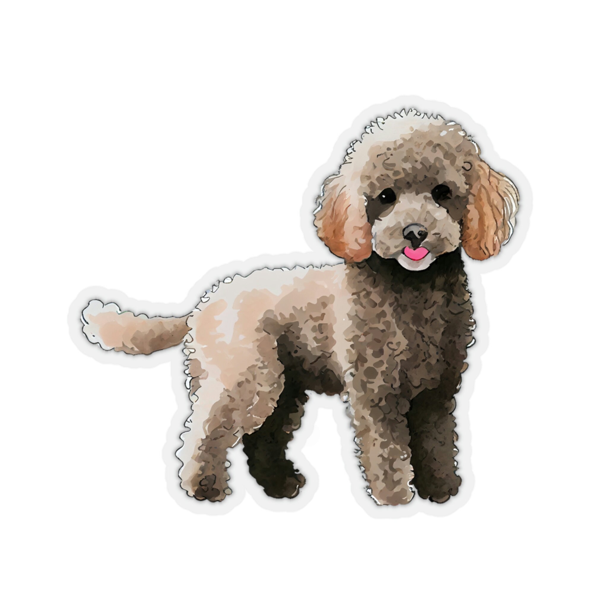 Poodle Watercolor Vinyl Decal Sticker Sticker for Water - Etsy
