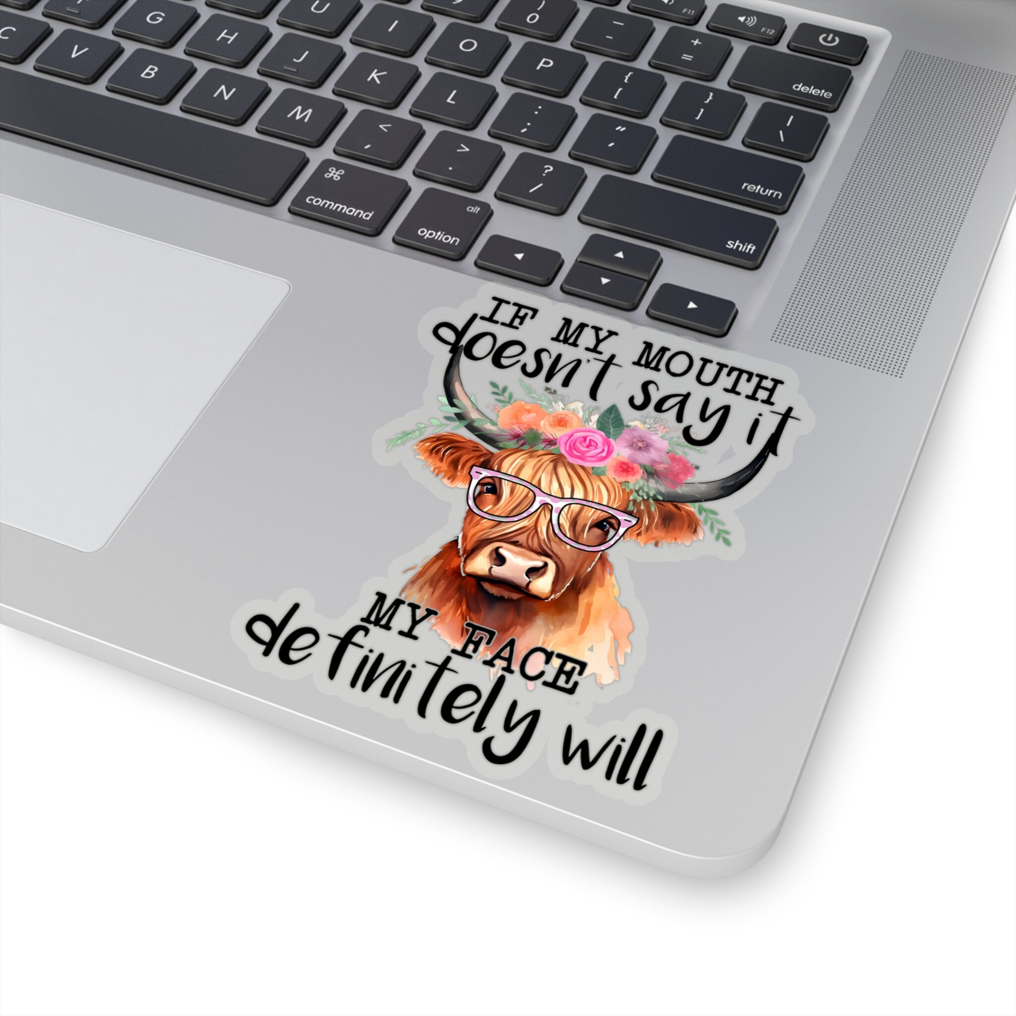 Sassy Highland Cow Sticker, Highland Cow Decal, Scottish Highland Decal ...