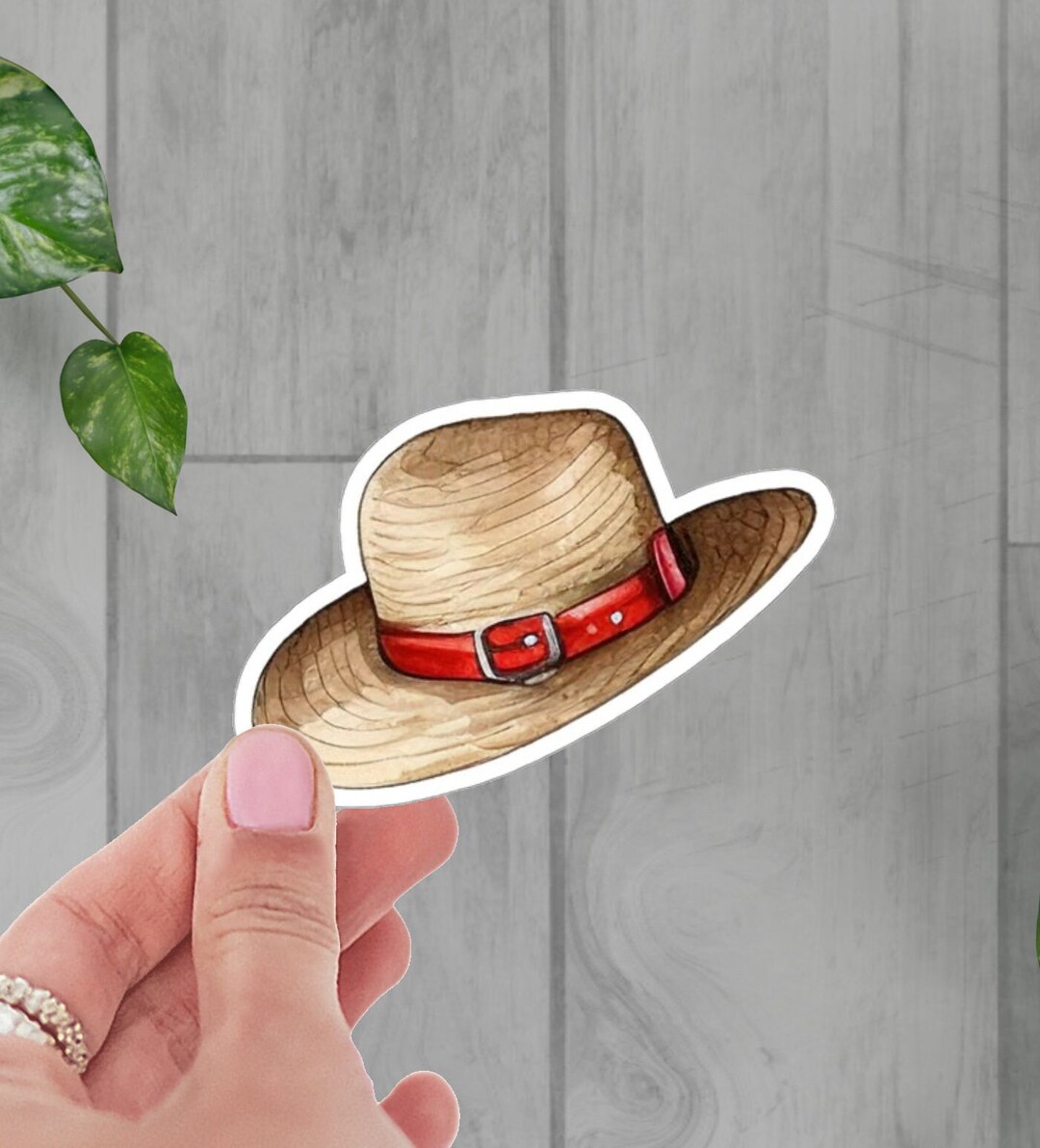 Watercolor Stickers, Hat Sticker, Hat Decal, Summer Stickers, Vacation ...
