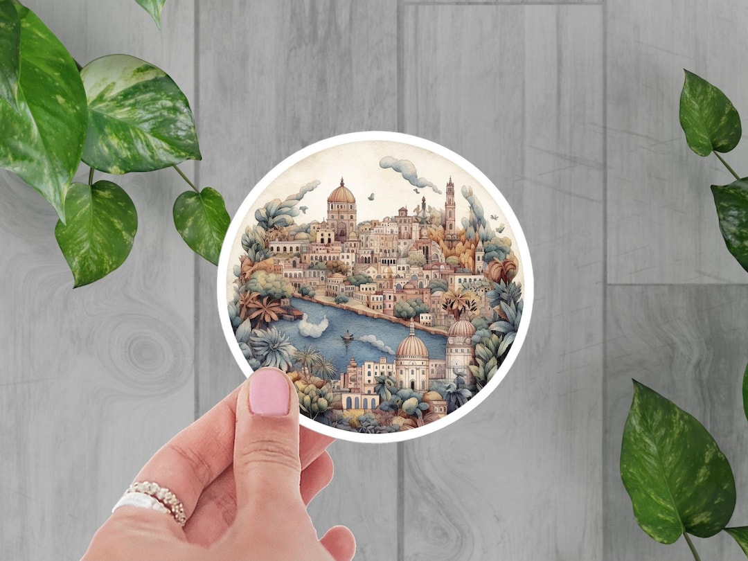 Seville, Spain Sticker, Round Spain Sticker, Circular Spain Decal ...