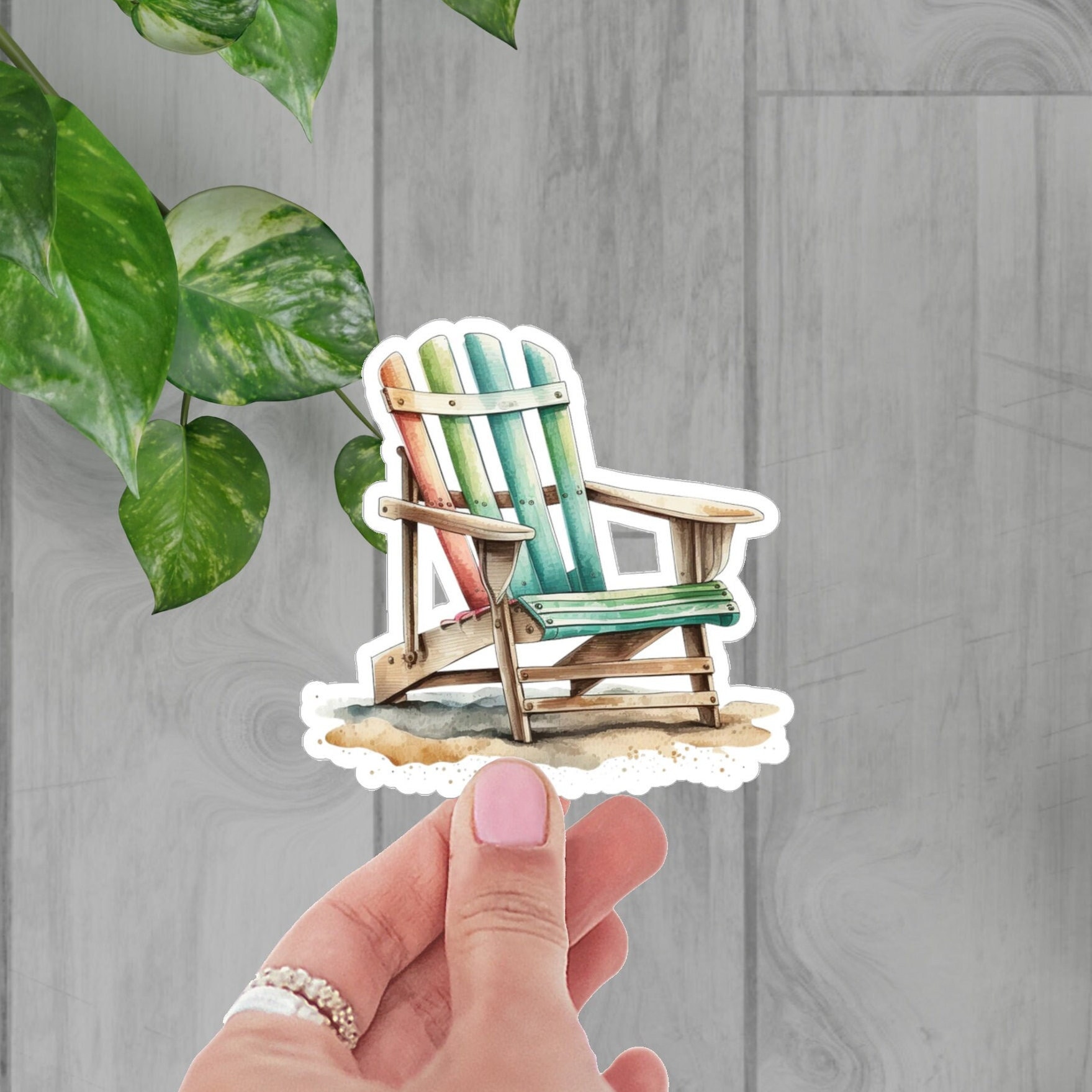 Beach Chair Sticker Beach Chair Decal Vacation Sticker - Etsy