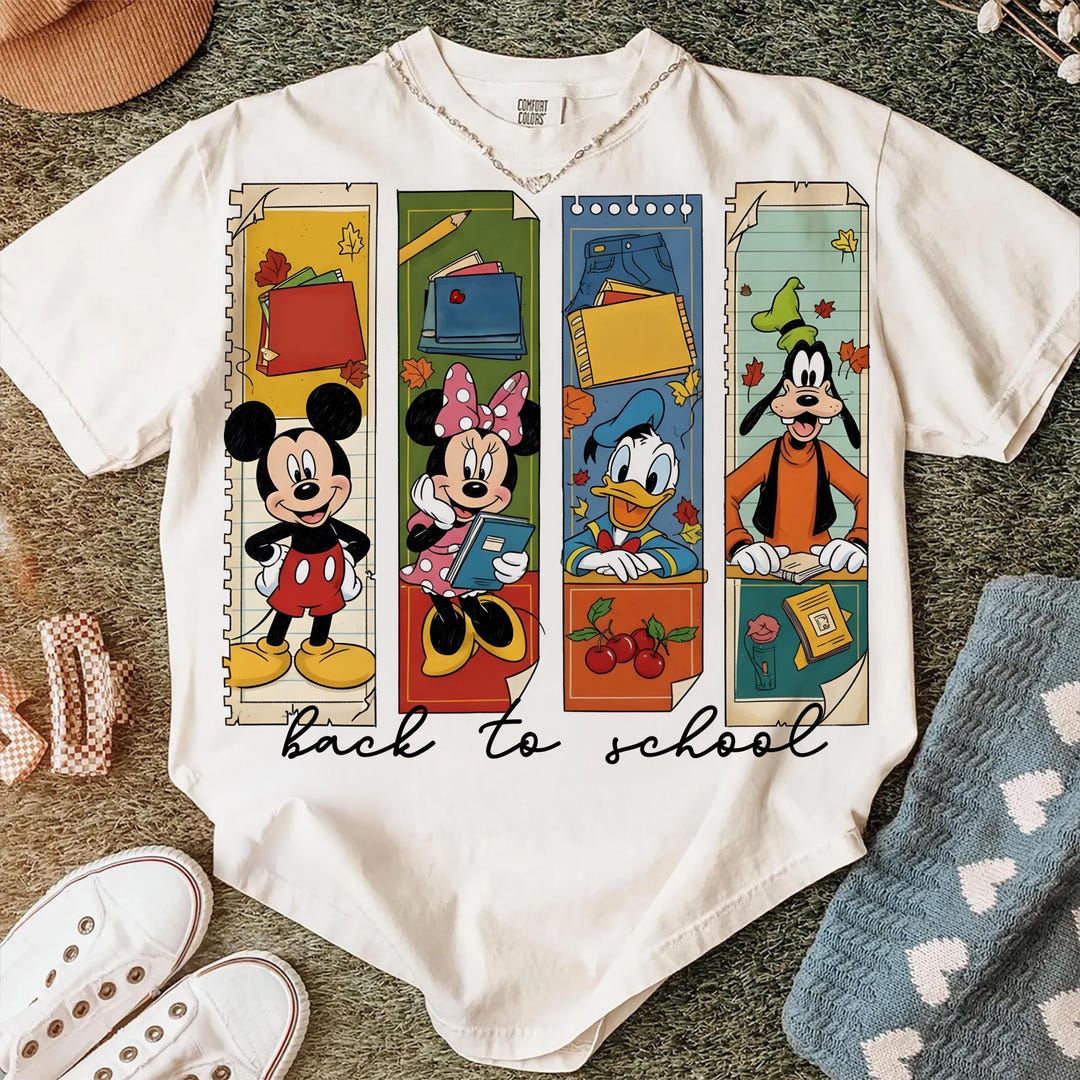 Back to School Mickey and Friends Png, First Day of School Png, Back to ...