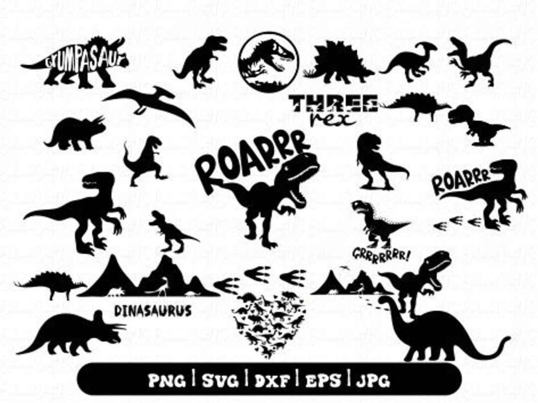 Bundle Dinosaur Svg | Dinosaur Clipart Png | Dinosaur Silhouette Svg ...