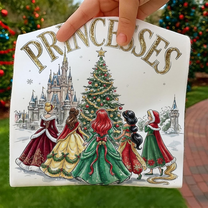 Christmas Princess Png: Preppy Christmas Png, Merry Christmas Png ...