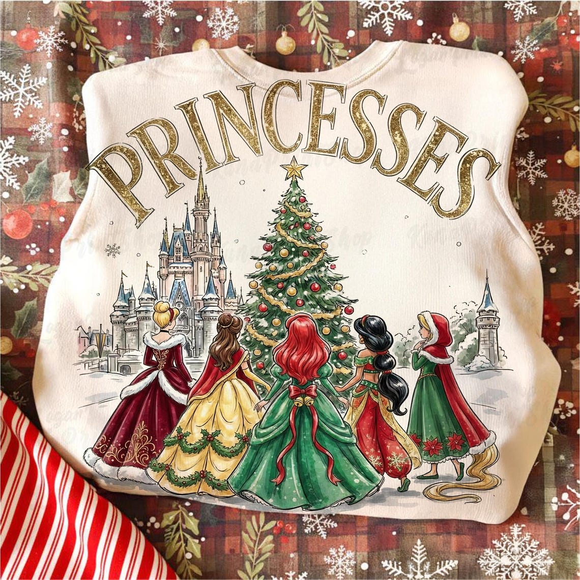 Christmas Princess Png: Preppy Christmas Png, Merry Christmas Png ...