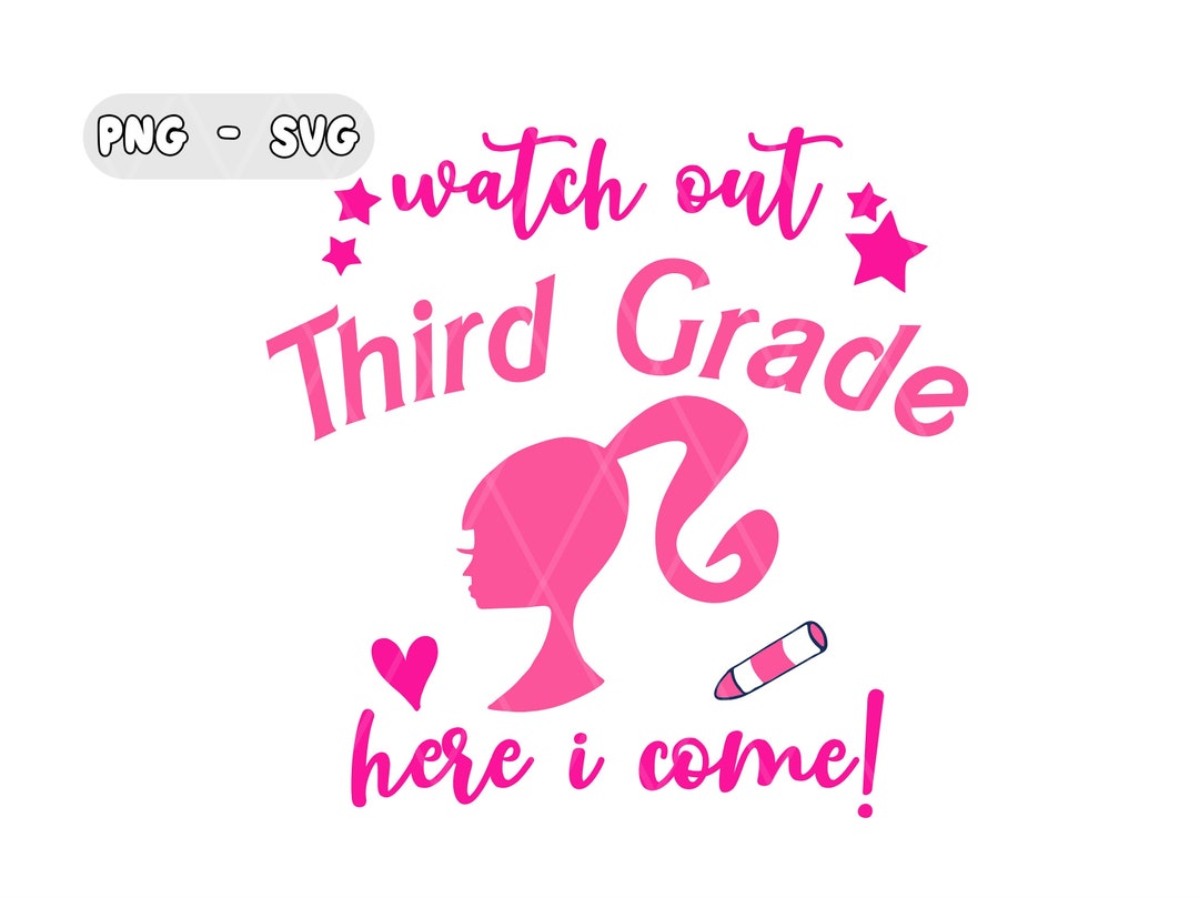 Watch Out Third Grade Here I Come SVG Hello Kindergarten SVG - Etsy