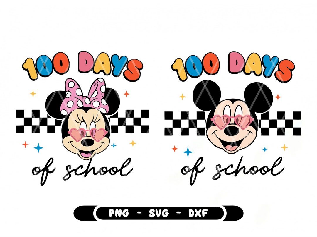 100 Days of School Bundle Mouse Svg, Mouse 100 Days of School, School ...