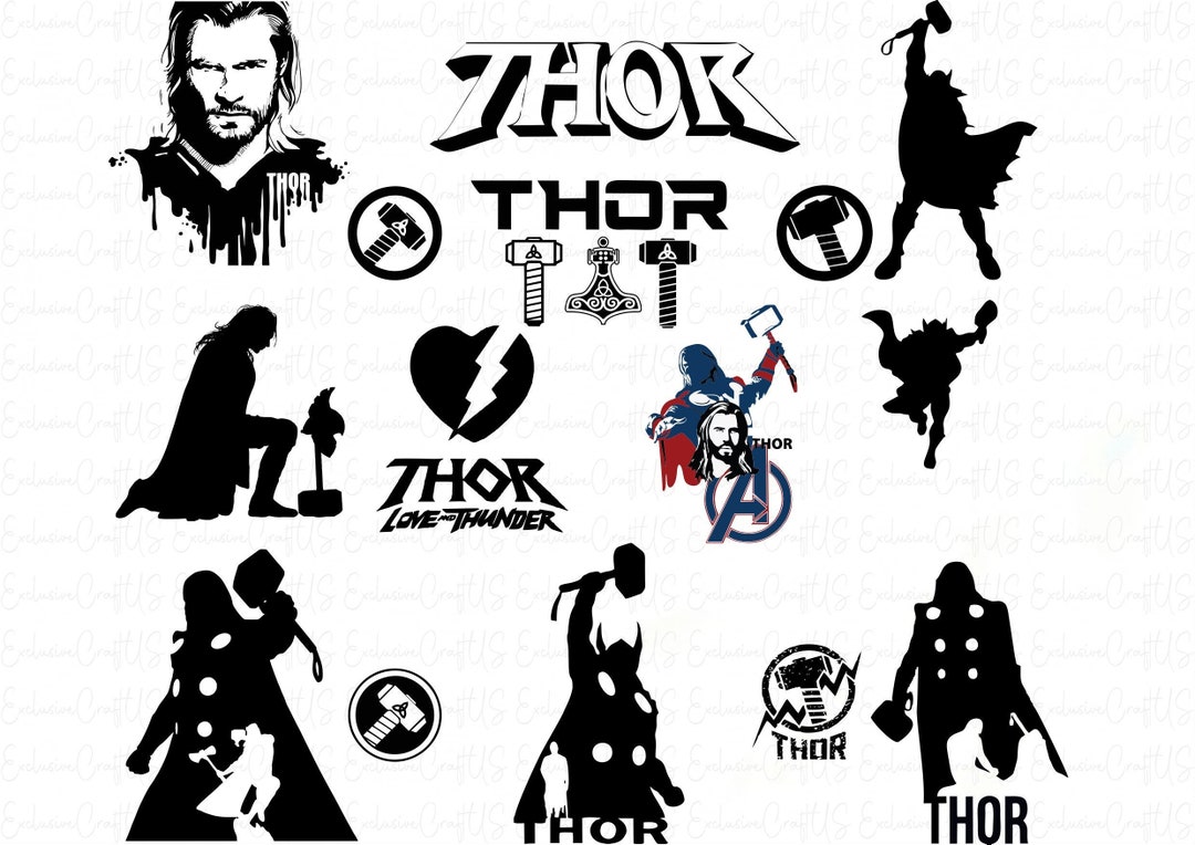 Bundle THOR Svg Marvel Svg Avengers Svg fichier de coupe - Etsy France