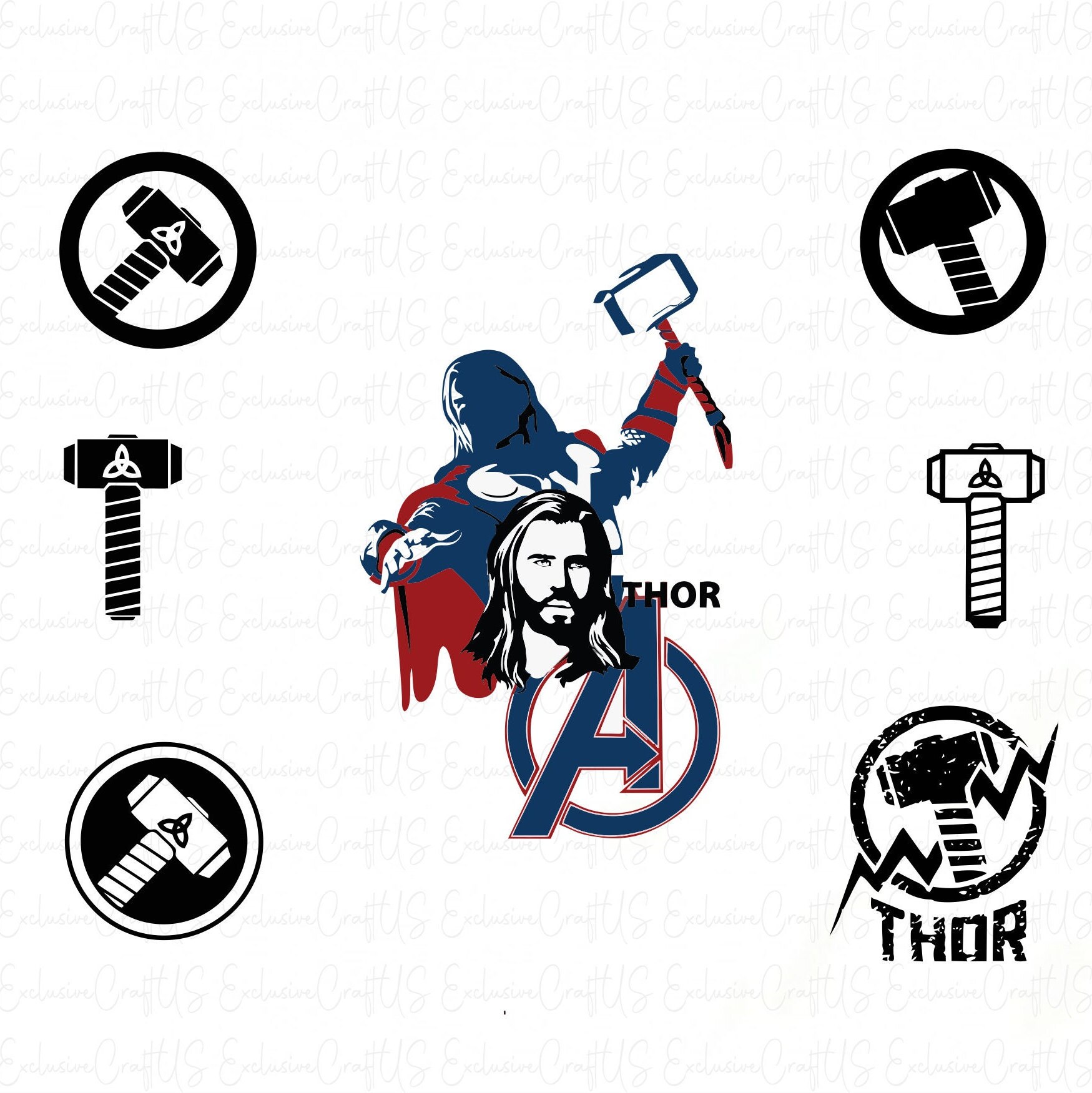 Bundle THOR Svg Marvel Svg Avengers Svg fichier de coupe - Etsy France
