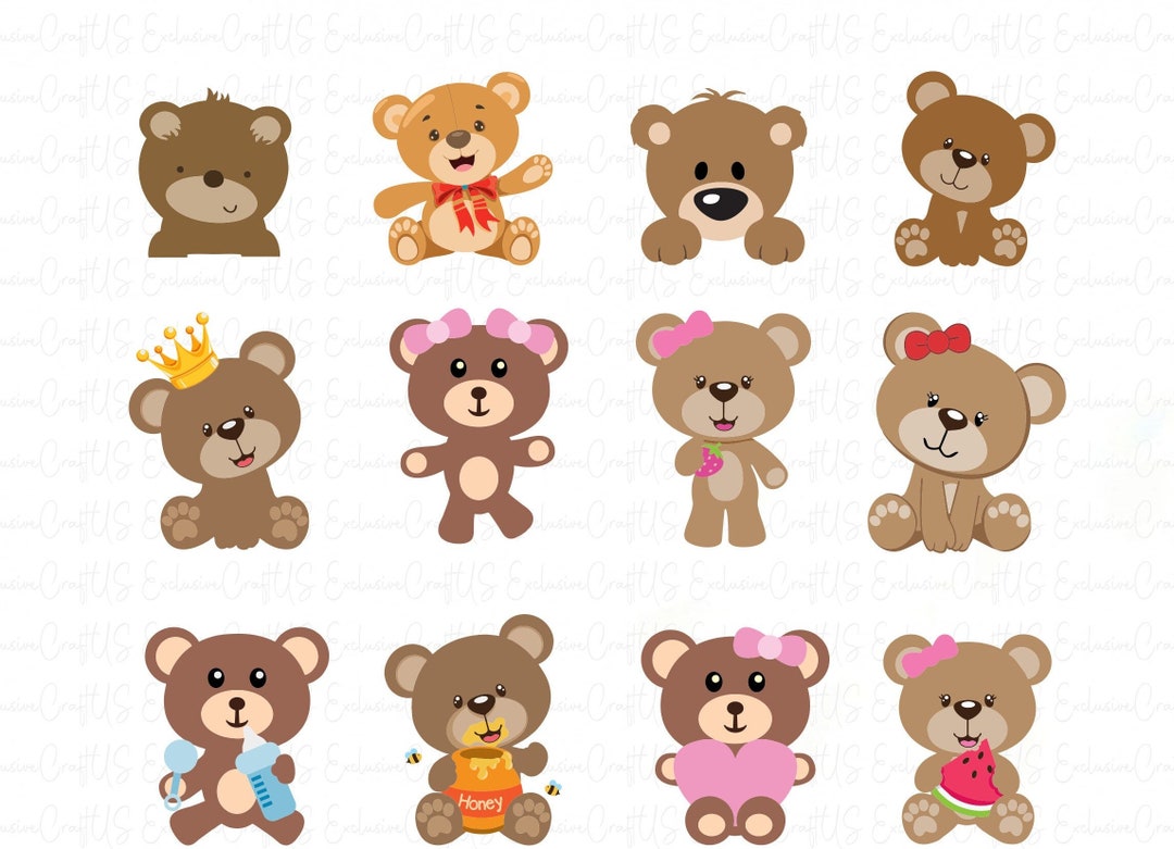 Ours en peluche SVG Cricut bébé ours svg animaux de la - Etsy France
