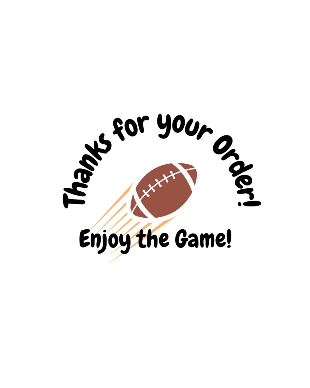 Football Thank You Label for Small Businesses,png and PDF Digital ...