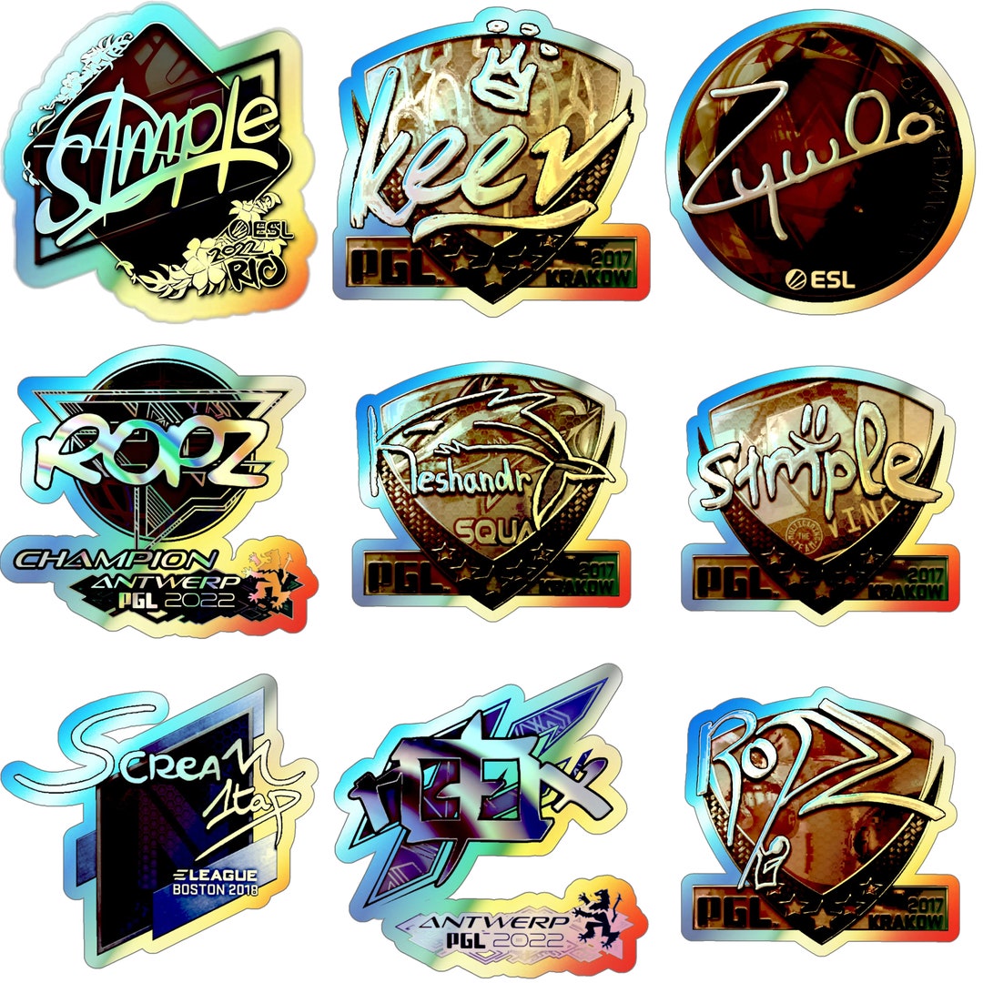 CS:GO & CS2 Holographic Sticker Pack Holographic Autograph - Etsy