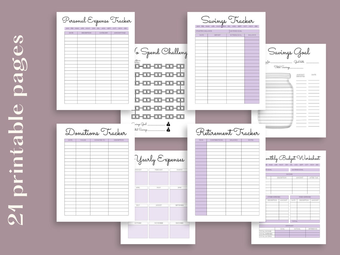 Budget Planner, Budget Binder, Printable Finance Tracker, PDF A4 A5 ...