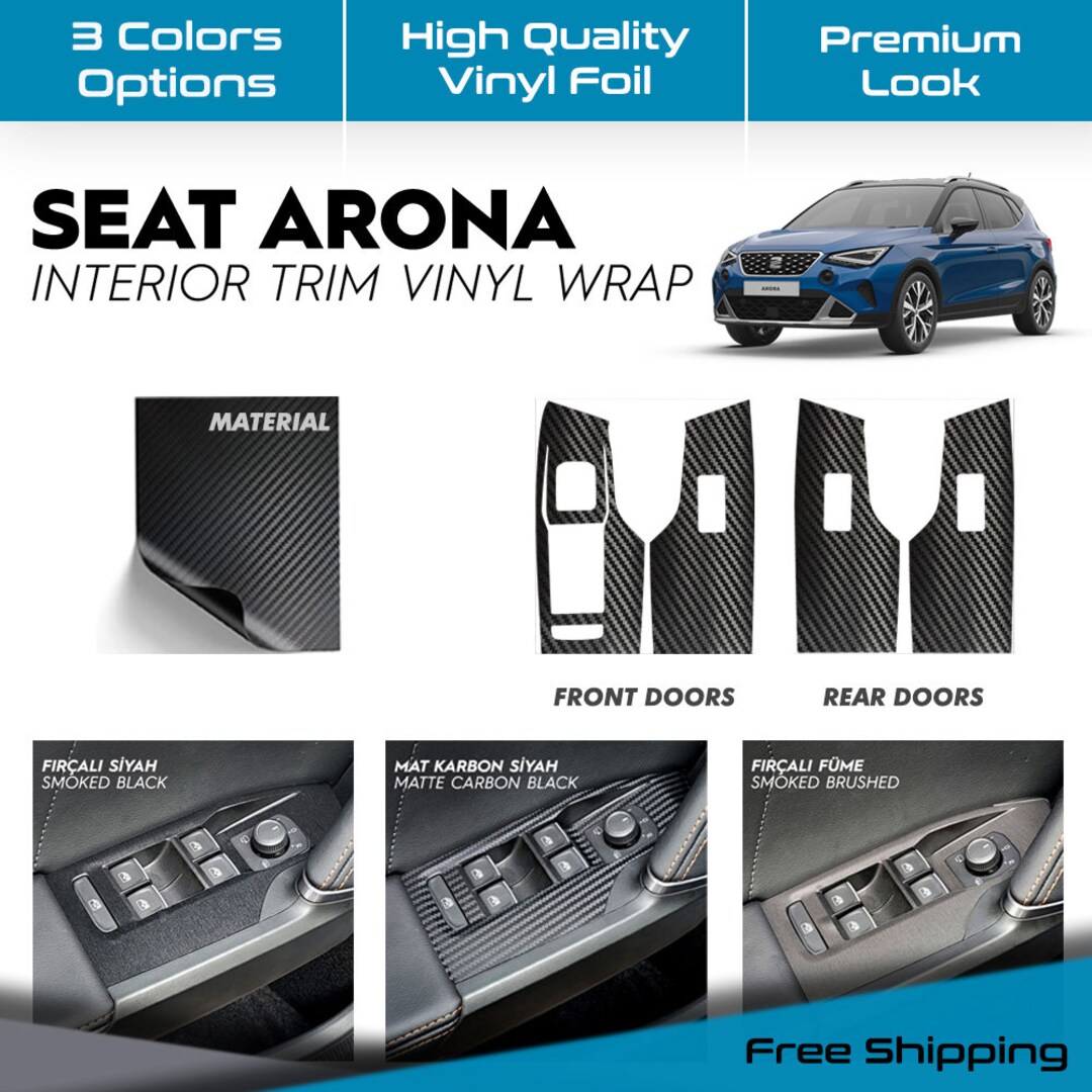For Seat Arona for Special Plated Set Adhesive Vinyl Foil Custom Cut ...