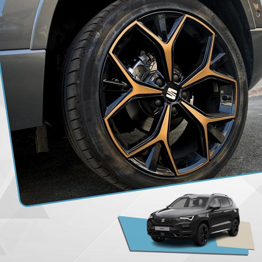 Seat Ateca Compatible Wheel Covering Set Custom Vinyl Wrap Sticker High ...