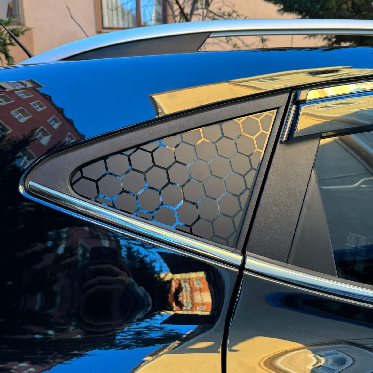 Seat İbiza MK5 Compatible Butterfly Glass Decal Custom Honey Honeycomb Patterned Vinyl Plating ...