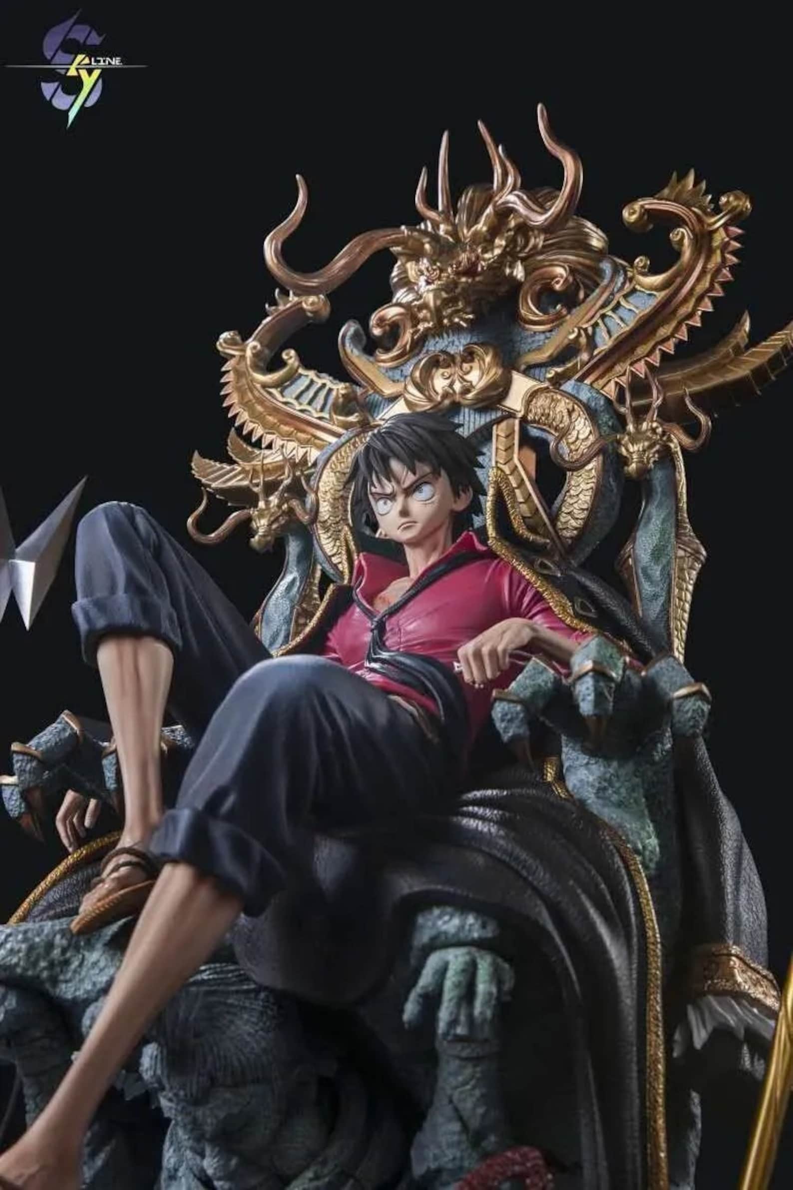 Figure Luffy on Throne King of Pirates One Piece 1/4 - Etsy