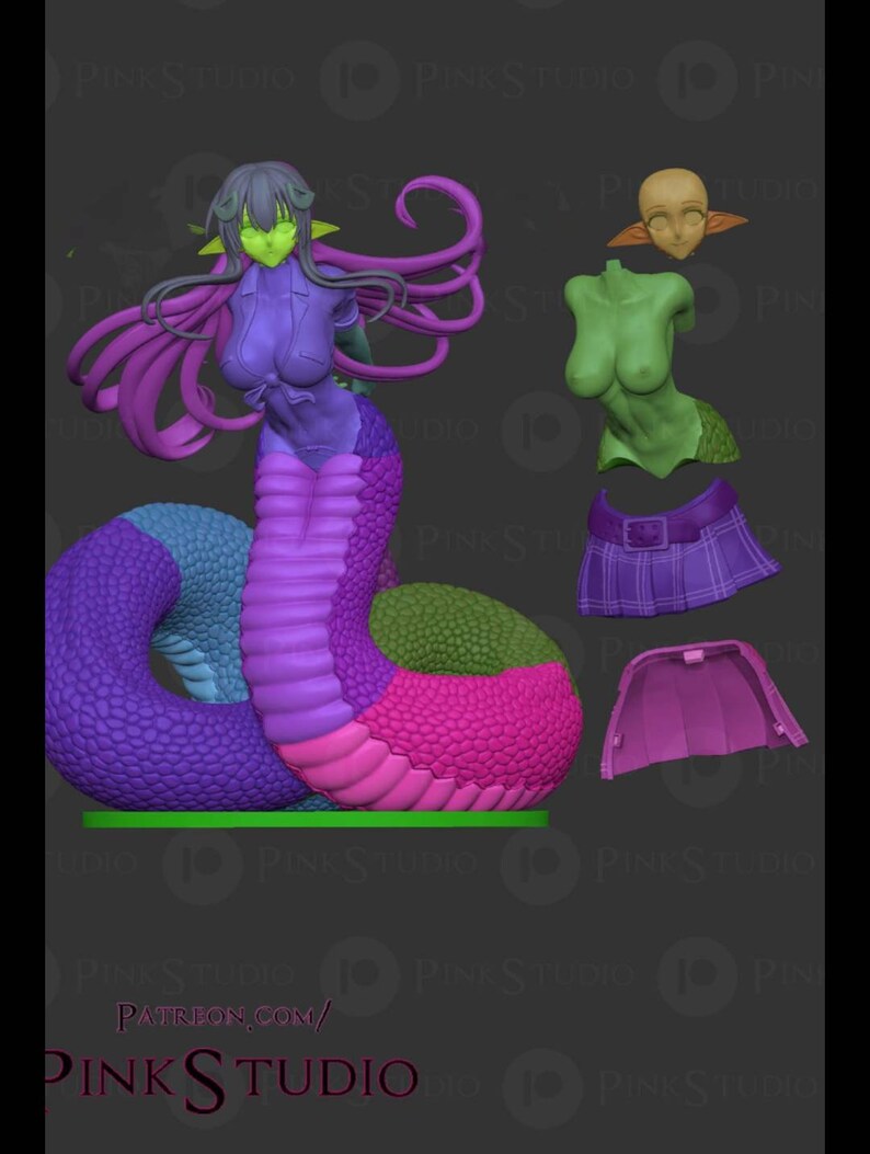 Figure Miia Monster Musume No Iru Nichijou 1/7 Scale Garage Kit Resin ...