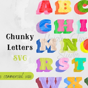 Chunky Playful Letters SVG Vector | Svg Ai Png Formats - Perfect for ...
