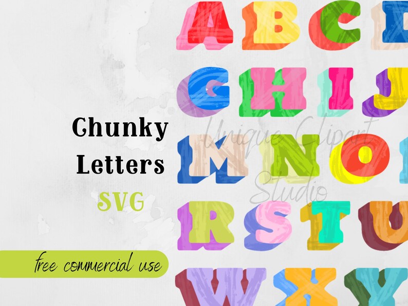 Chunky Playful Letters SVG Vector | Svg Ai Png Formats - Perfect for ...