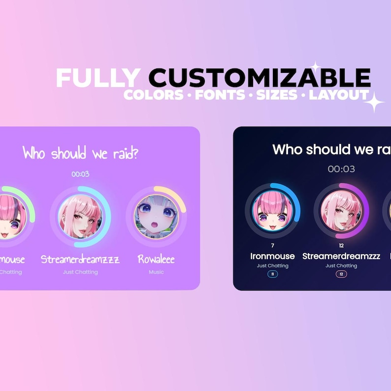 Twitch Raid Poll Widget – Chat Vote the Raid With Commands • Syncs ...