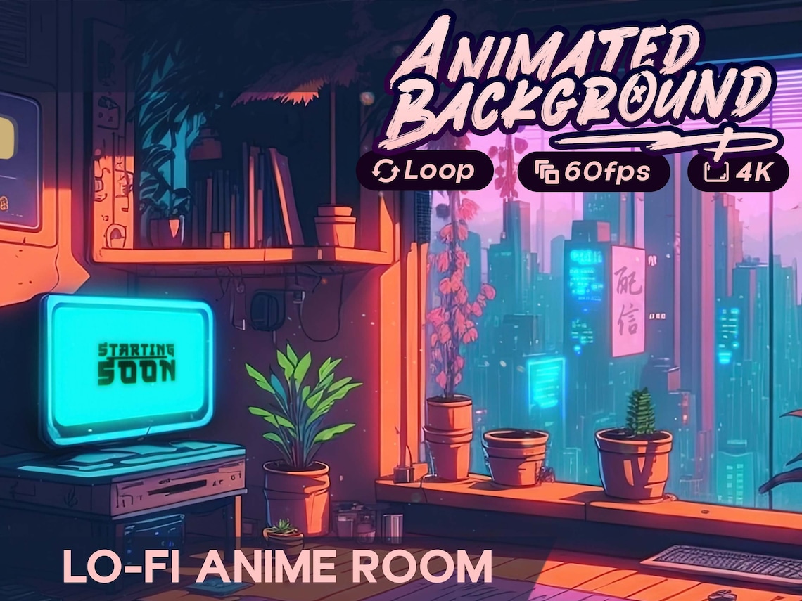 Stream Starting Soon Screen / Twitch Overlay / Vtuber Background/ Cozy ...