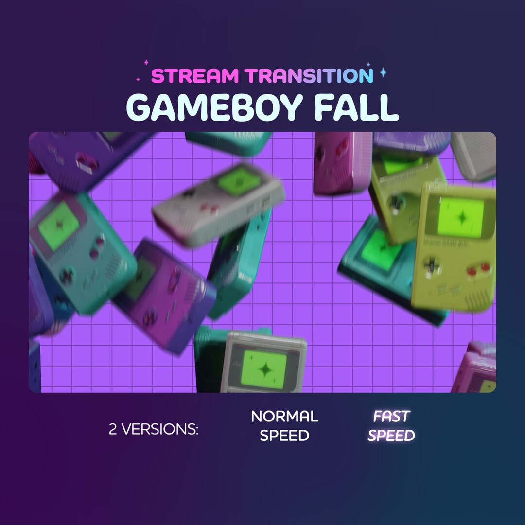 Gameboy Fall Animated Stream Transition: Twitch & Youtube (digital ...