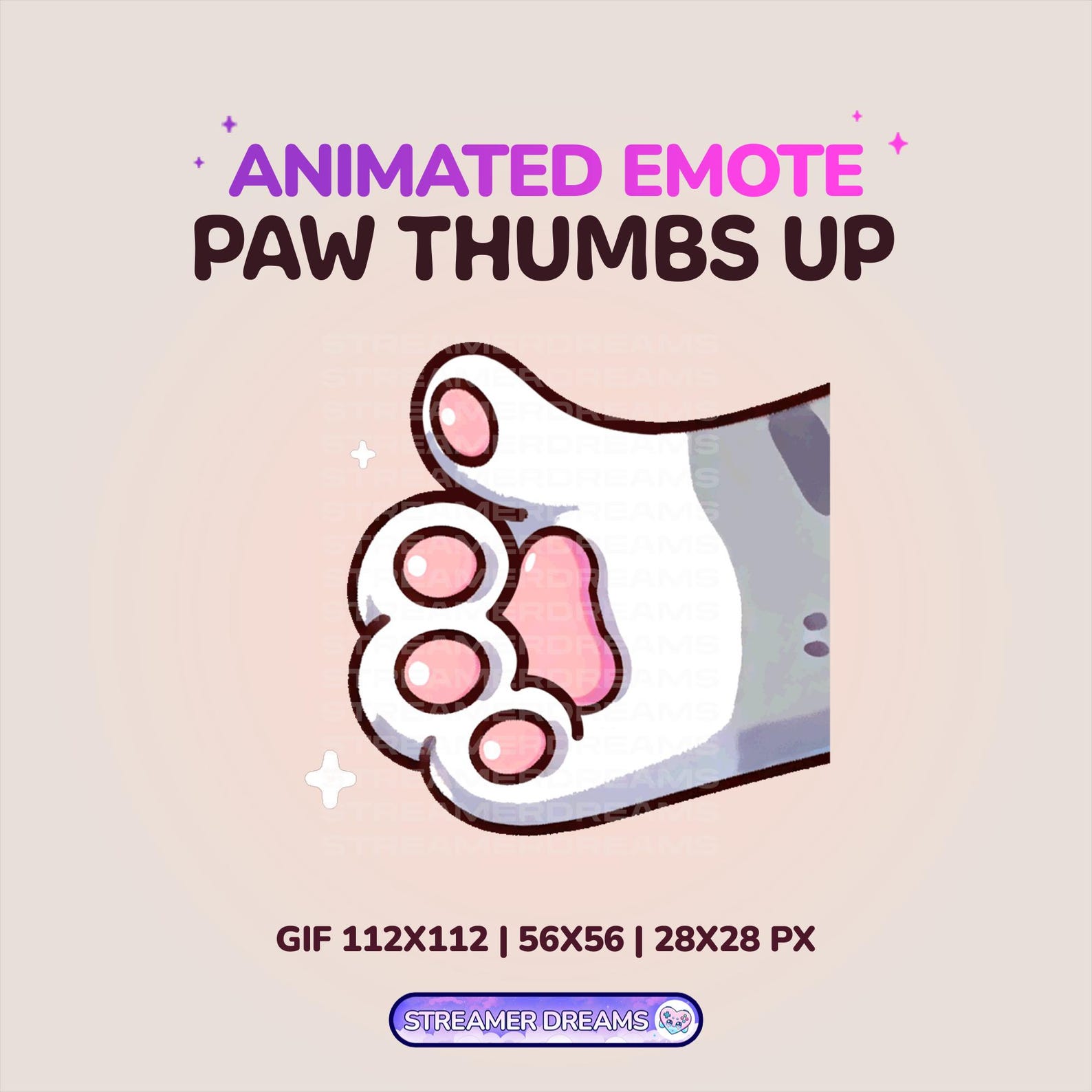 Animated Emotes. 9x Twitch Cat Paw Emote Pack. Cute Cat Paws Emote Pack ...