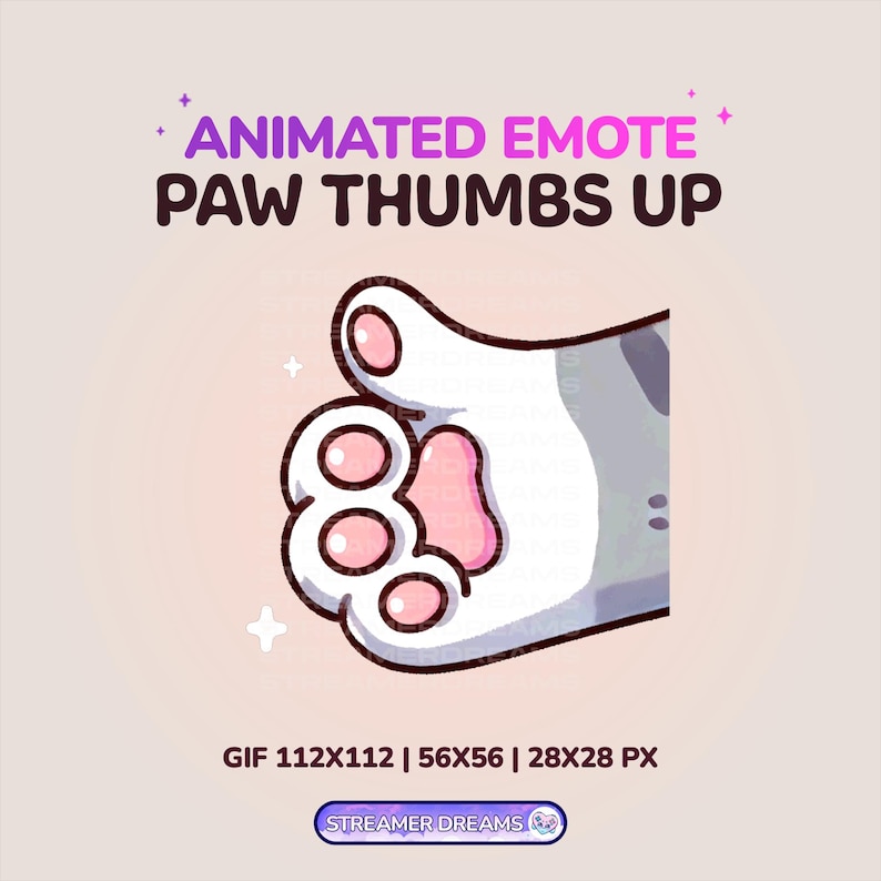 Animated Emotes. 9x Twitch Cat Paw Emote Pack. Cute Cat Paws Emote Pack ...