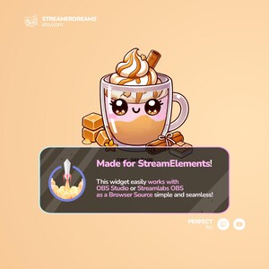 Goal Widget COFFEE CUP Twitch Youtube Stream Asset | Track Followers ...