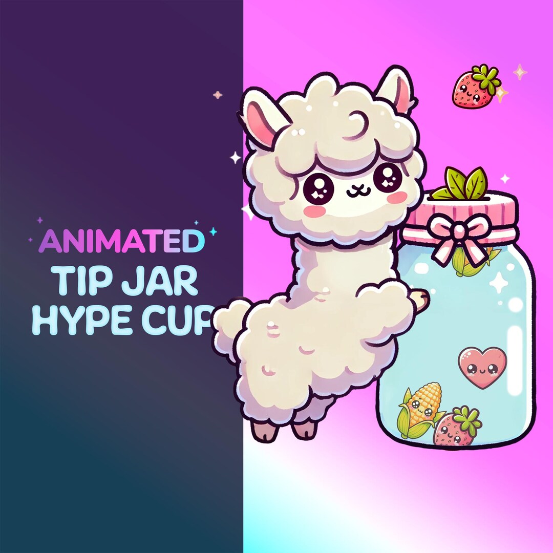 Animated Hype Cup, Tip Jar. Stream Decoration for Twitch Youtube. Cute ...