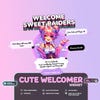 Cute Welcomer Widget for Twitch Youtube | Kawaii Pop up for New Viewers ...