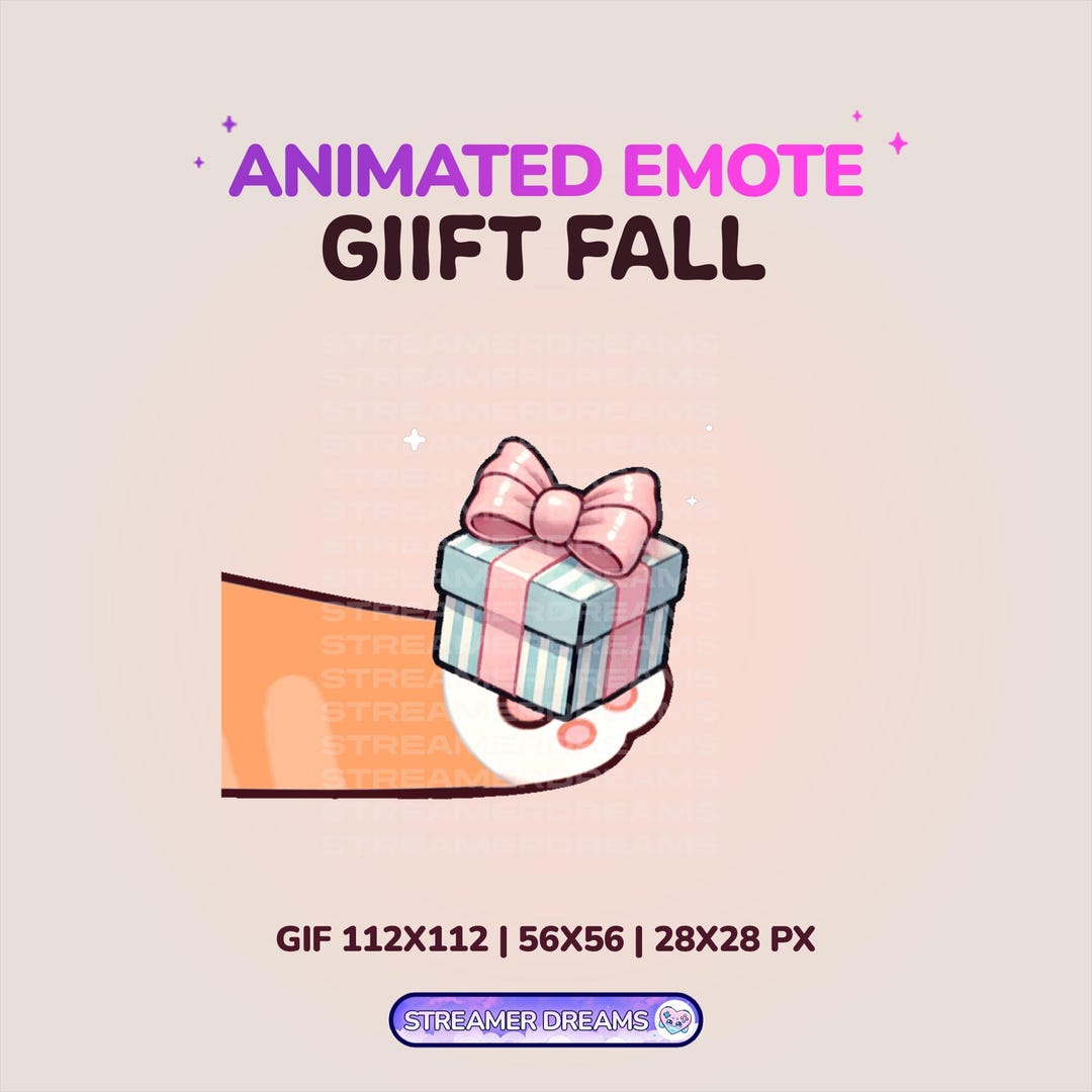 Animated Emotes, Twitch Cat Emotes, Gift Fall Emote. Discord, Youtube ...