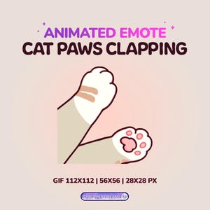 Animated Emotes. 9x Twitch Cat Paw Emote Pack. Cute Cat Paws Emote Pack ...