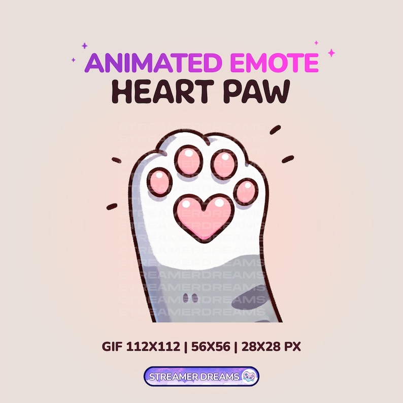 Emoticones animados, emotes de gato para Twitch, emote de corazón con ...