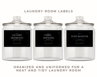 Laundry Room Labels Preprinted Laundry Container Labels Laundry Room ...