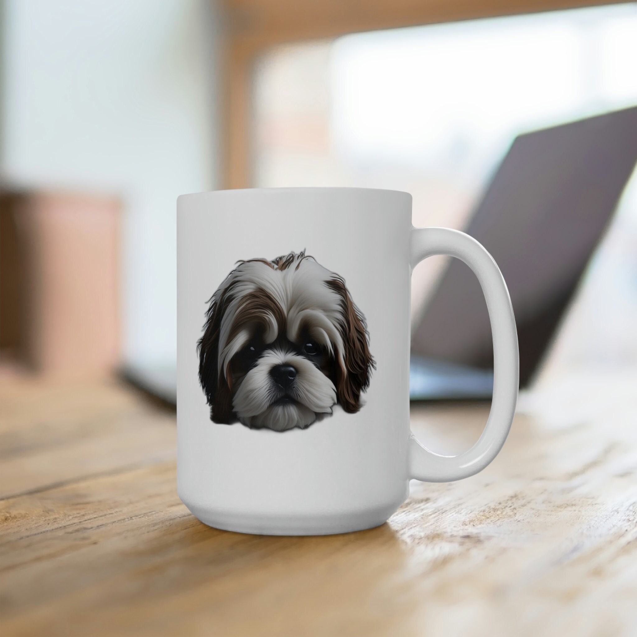 Shih Tzu Happens Coffee Helps Mug, Shih Tzu Mug, Dog Mug, Dog Mom ...